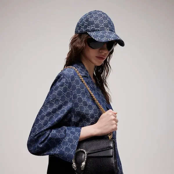 Gucci Gg Cotton Denim Baseball Hat