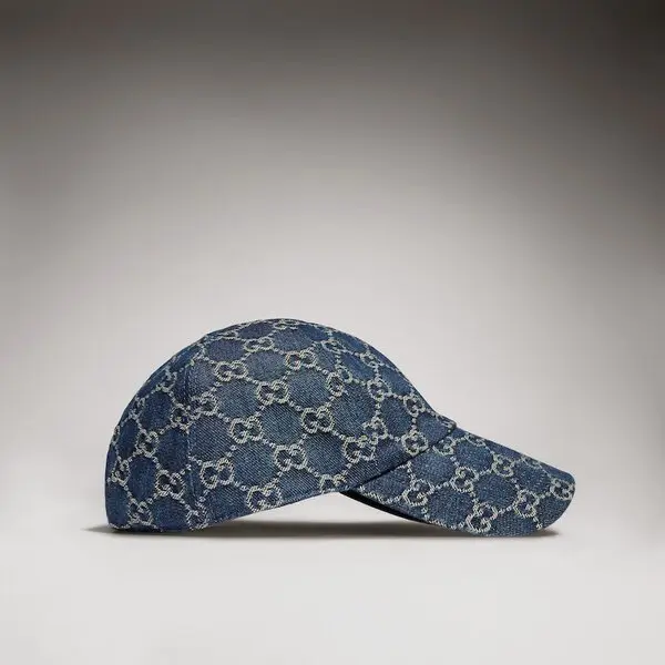 Gucci Gg Cotton Denim Baseball Hat