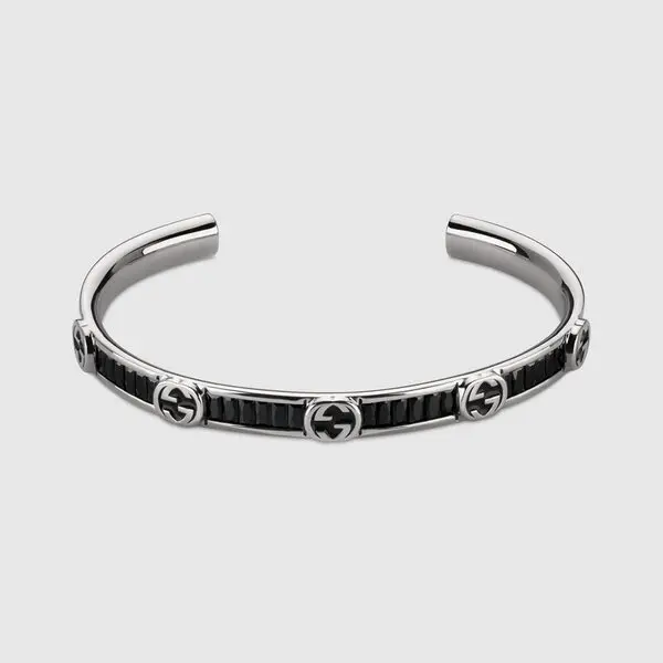 Gucci Interlocking G Crystal Bangle Bracelet - One-color