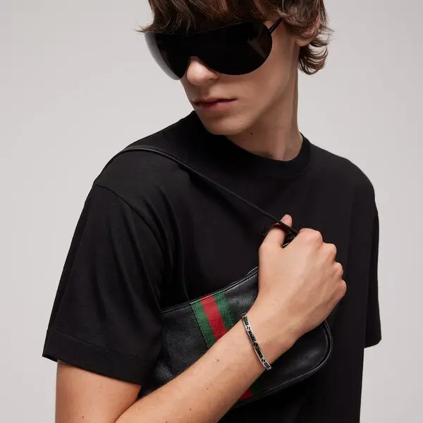 Gucci Interlocking G Crystal Bangle Bracelet