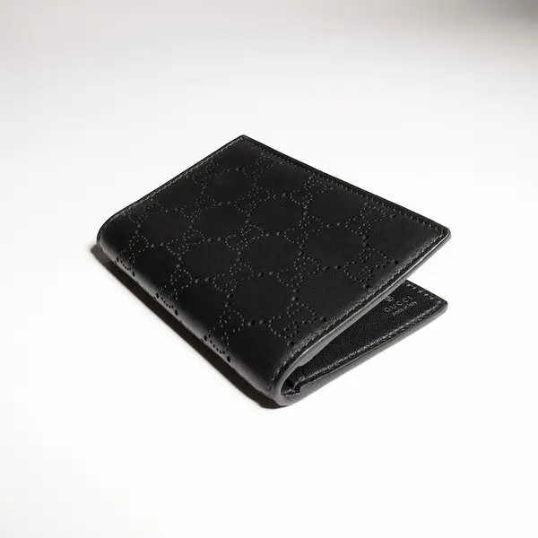 Gucci Aria Card Case Leather - Black