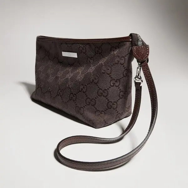 Gucci Gg Canvas Small Pouch With Strap