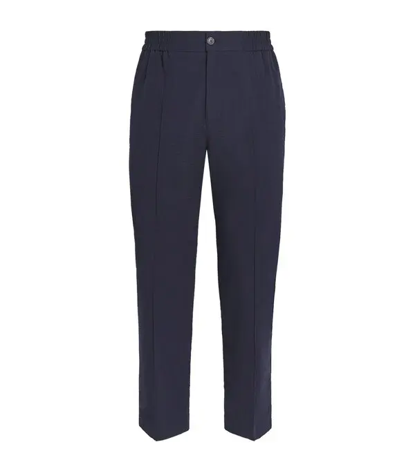 A.p.c. Cotton Pleated Trousers - Navy