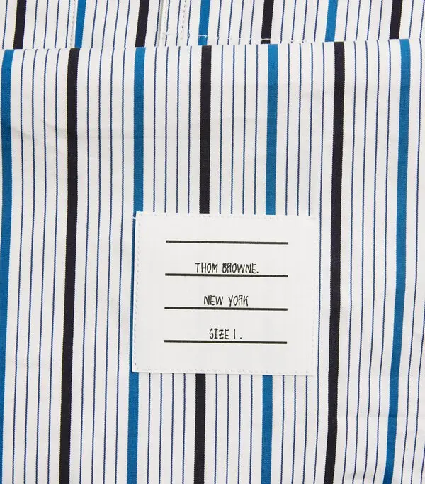Thom Browne Cotton Stripe Shirt - Blue