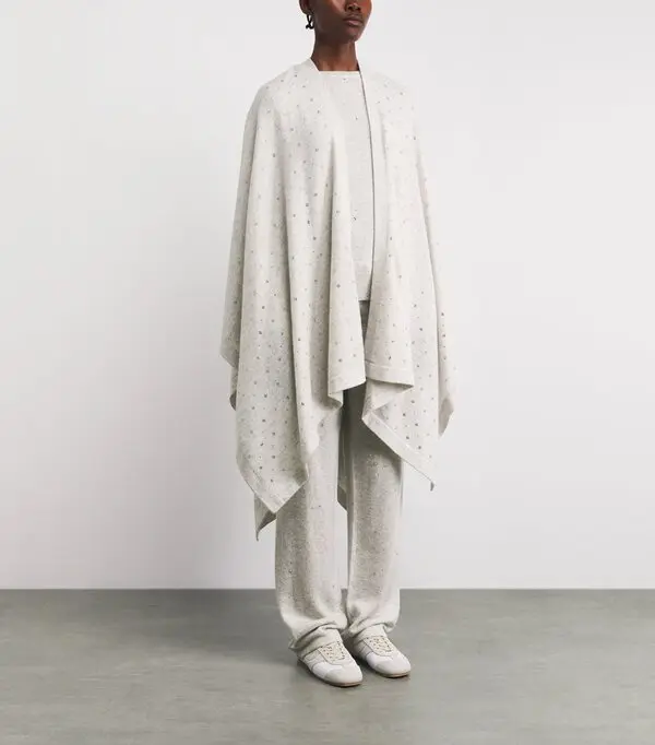 WILLIAM SHARP Cashmere Crystal-embellished Cape