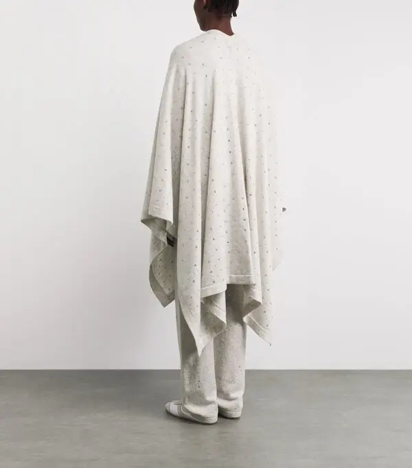WILLIAM SHARP Cashmere Crystal-embellished Cape