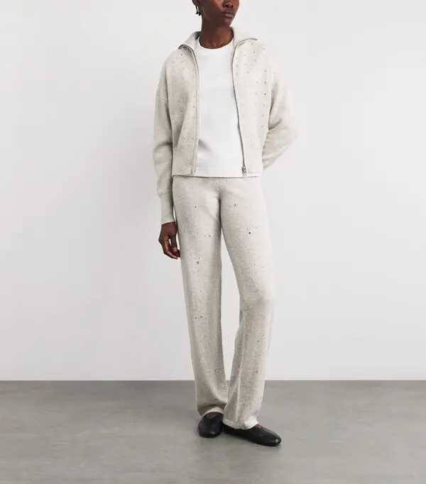WILLIAM SHARP Cashmere Crystal-embellished Sweatpants