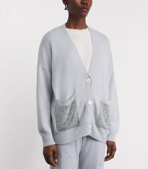 WILLIAM SHARP Embellished Cashmere Cardigan