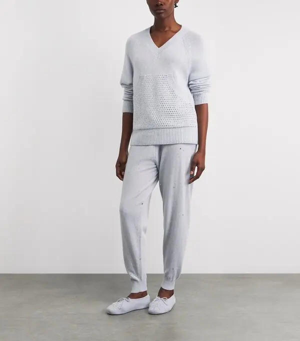 WILLIAM SHARP Cashmere Crystal-embellished V-neck Sweater