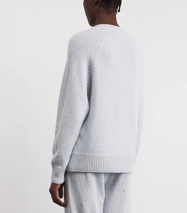 WILLIAM SHARP Cashmere Crystal-embellished V-neck Sweater