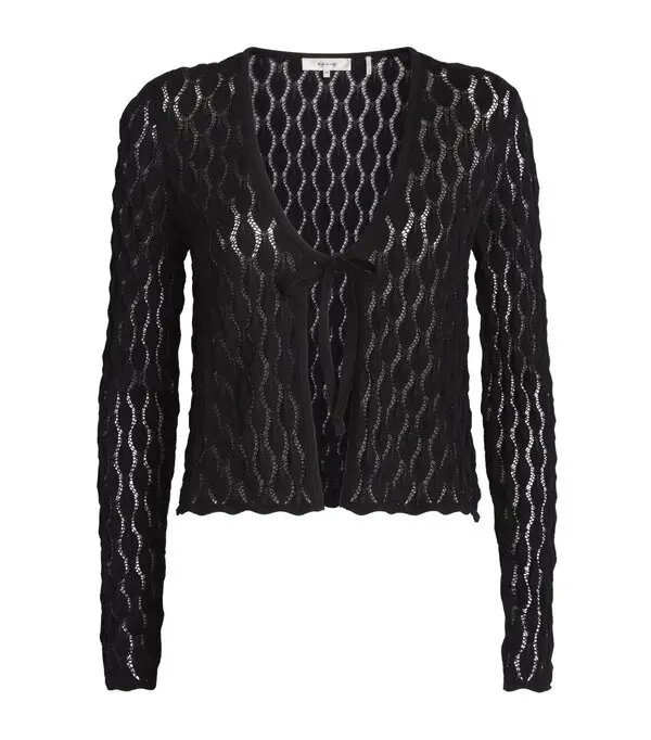 FRAME Cotton The Getaway Cardigan - Black