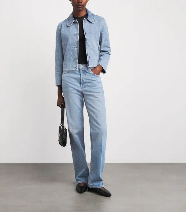 FRAME Vertical Straight Jeans - Blue