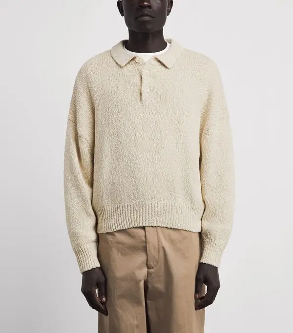 COLE BUXTON Cotton Beach Polo Sweater