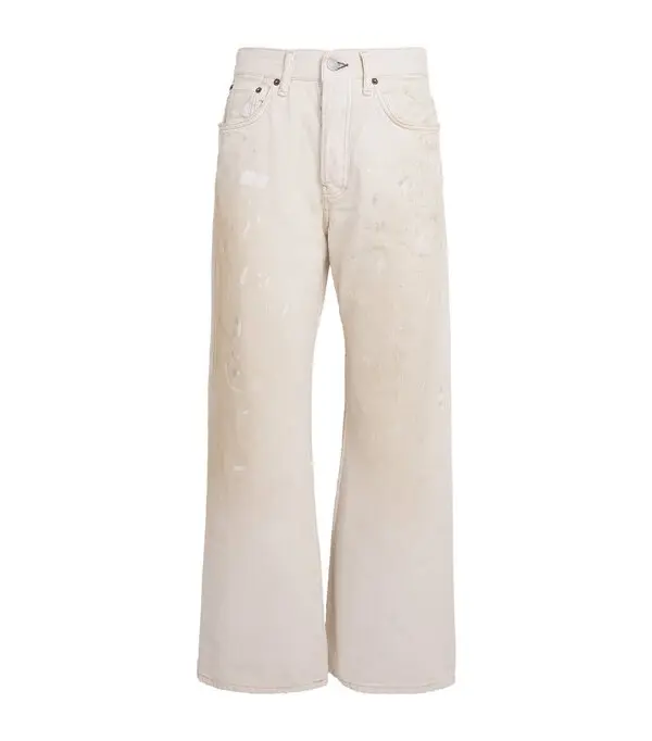 Acne Studios Paint-splattered Wide-leg Jeans