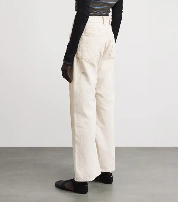 Acne Studios Paint-splattered Wide-leg Jeans