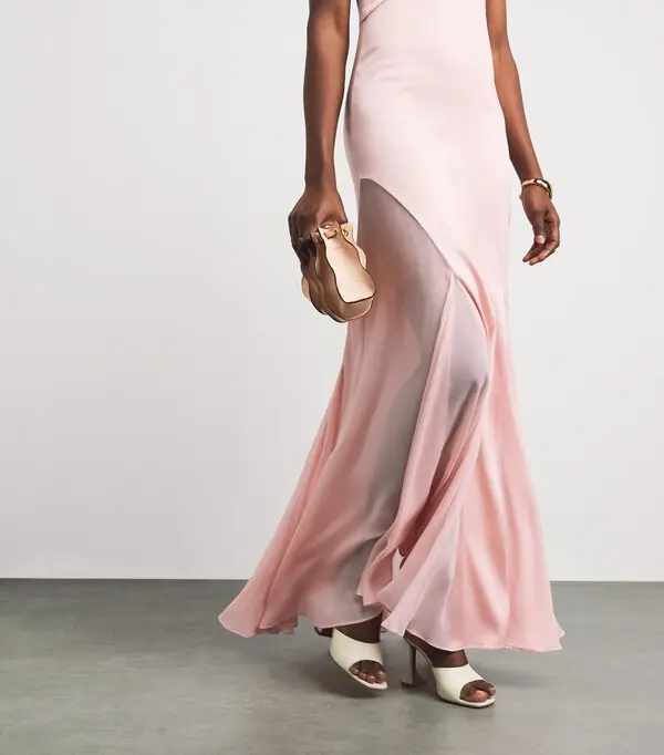 Alice + Olivia Andrina Satin Maxi Dress - Pink