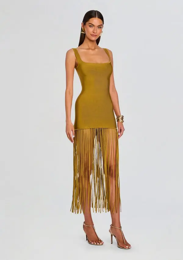 Retrofete Saddler Dress Fringe Maxi Skirt