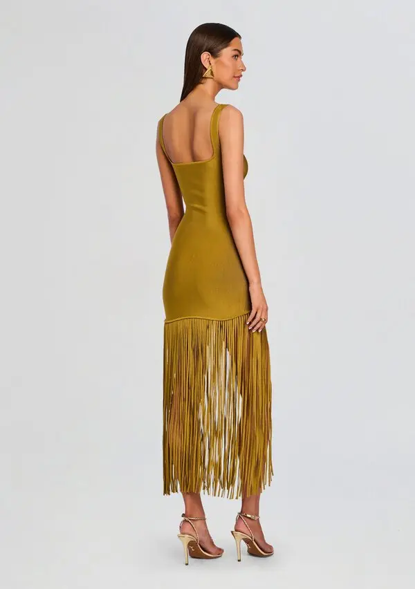 Retrofete Saddler Dress Fringe Maxi Skirt