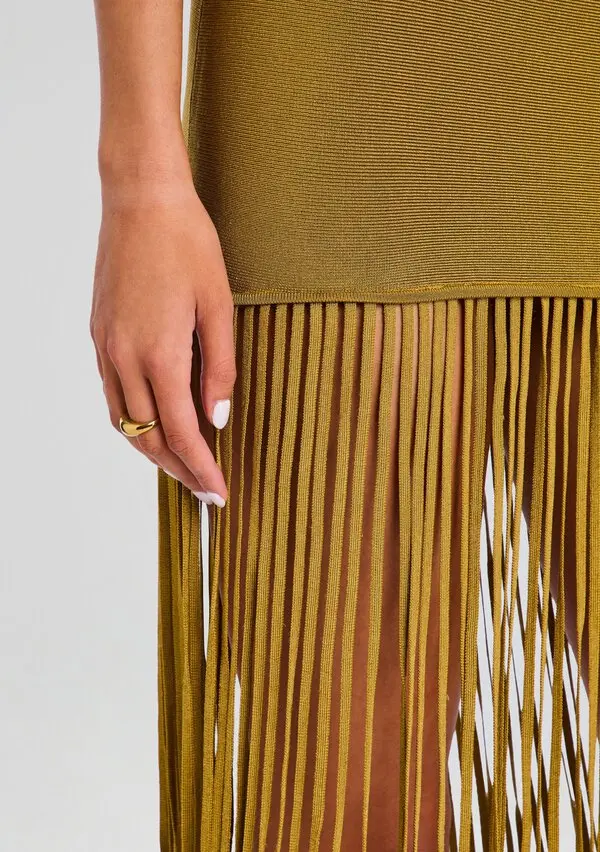 Retrofete Saddler Dress Fringe Maxi Skirt