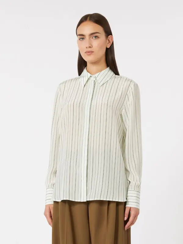 Max Mara Printed Silk Crepe De Chine Shirt