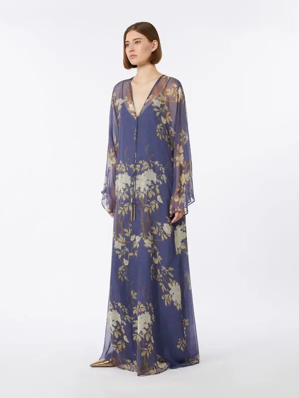 Max Mara Printed Silk Kaftan Dress