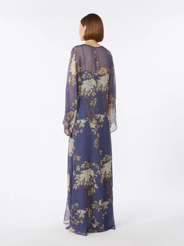 Max Mara Printed Silk Kaftan Dress