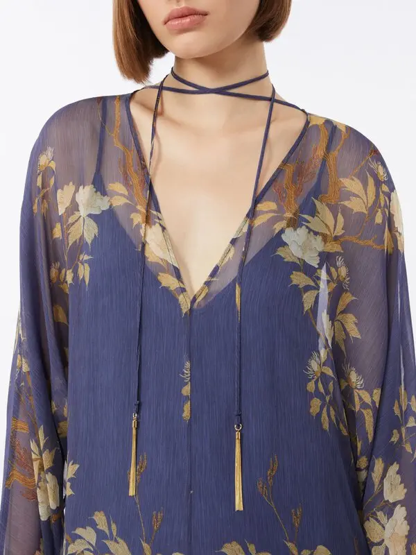 Max Mara Printed Silk Kaftan Dress