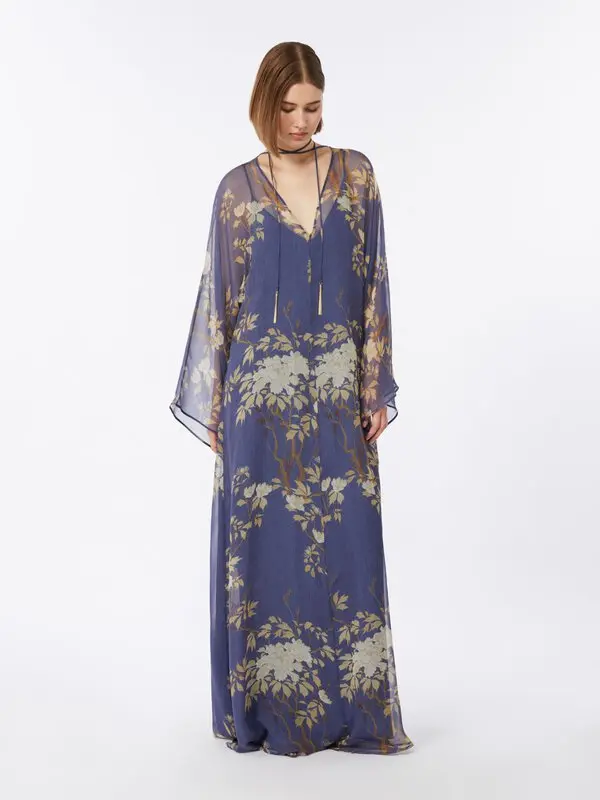 Max Mara Printed Silk Kaftan Dress