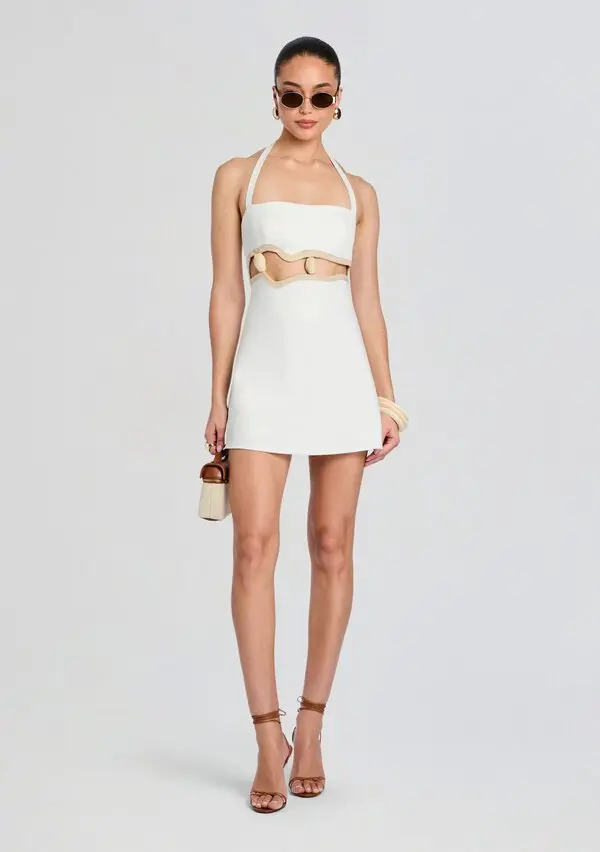 Azulu Kleio Cut-out Mini Dress - Ivory