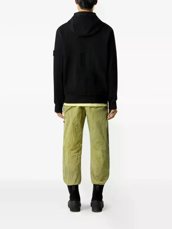 Stone Island Logo Patch Zip-up Hoodie