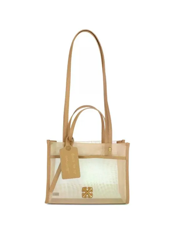 Off-White Arrows Mesh Tote Bag - Neutrals