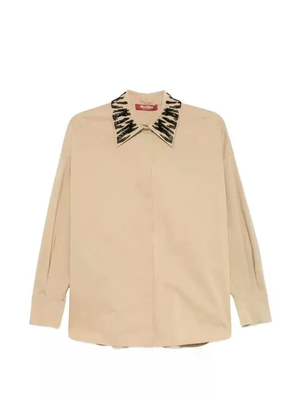 Max Mara Embellished Collar Shirt - Neutrals