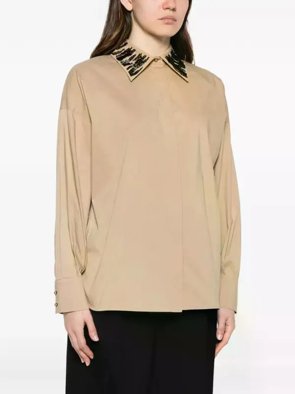 Max Mara Embellished Collar Shirt