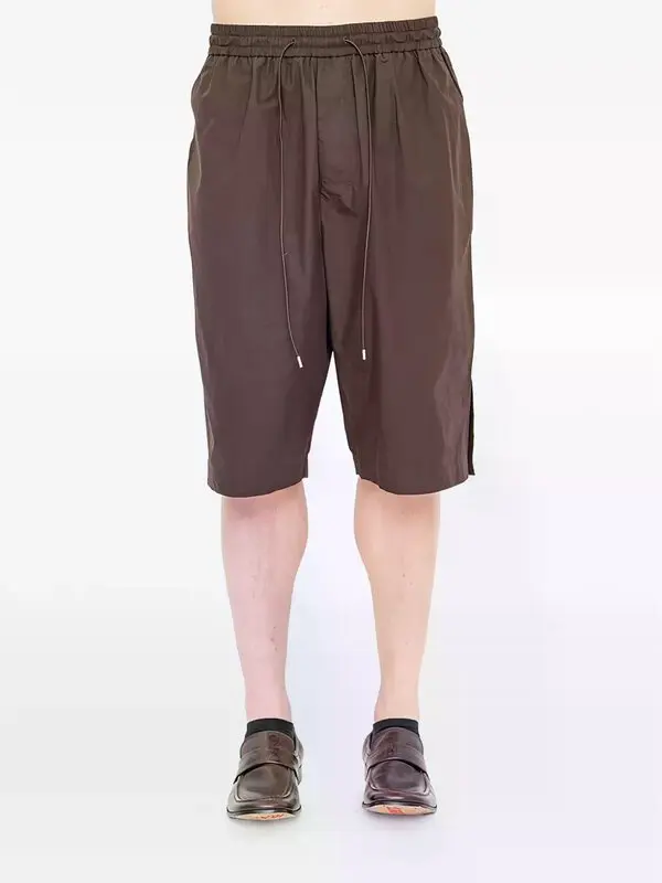 JOE CHIA Haunt Drawstring Shorts - Brown