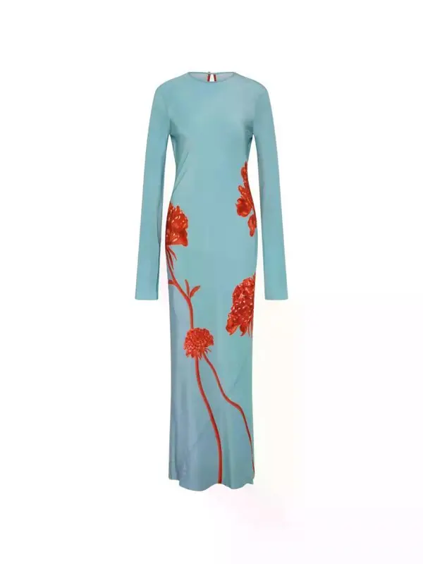 SIR. Amelie Long Sleeve Maxi Dress - Blue