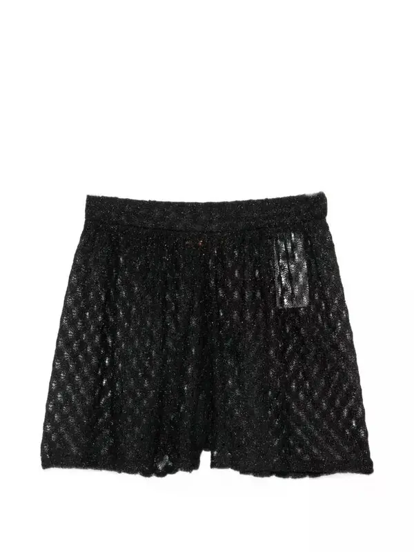 Missoni Crochet-knit Lamé Shorts