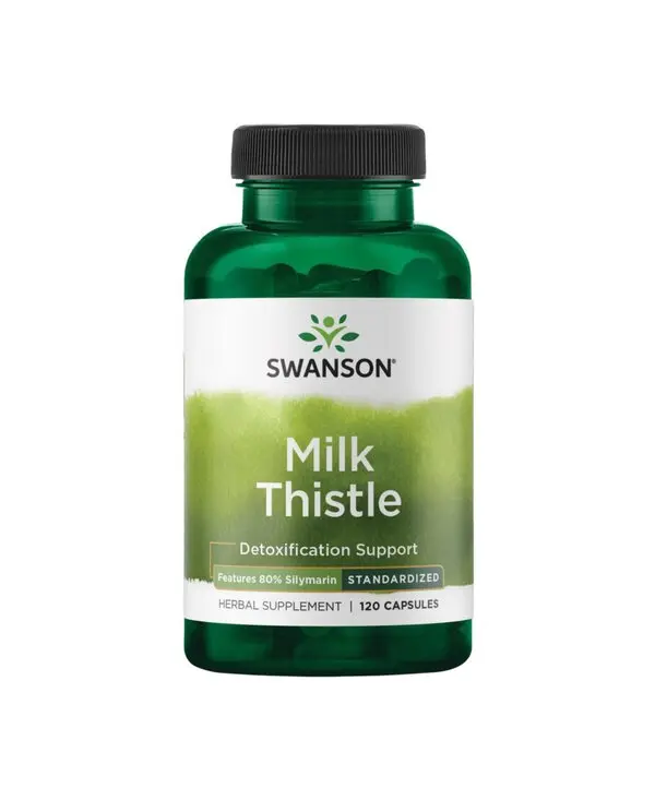SWANSON Milk Thistle Standardized Herbal Liver Support Supplement With Silymarin Natural Formula For Overall Health And Wellbeing - No Color