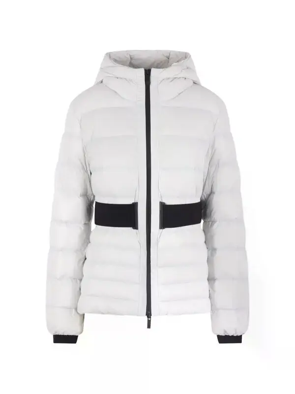 Moncler Quilted Belted Jacket - White