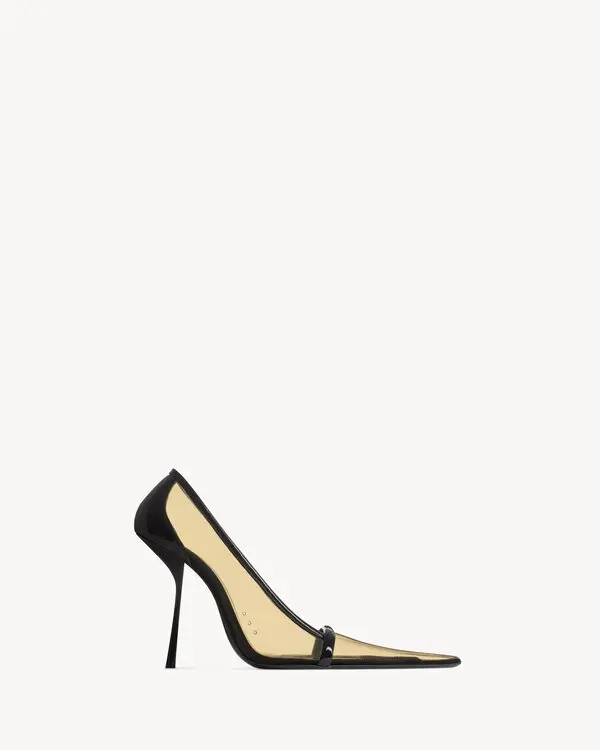 Saint Laurent Brigitte Pumps In Tpu And Patent Leather - Nude & Black