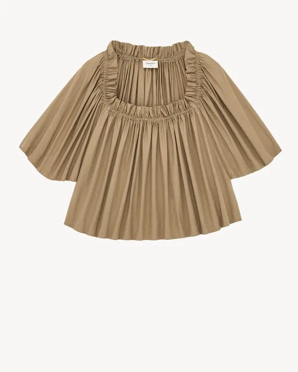 Saint Laurent Ruffled Cotton Top