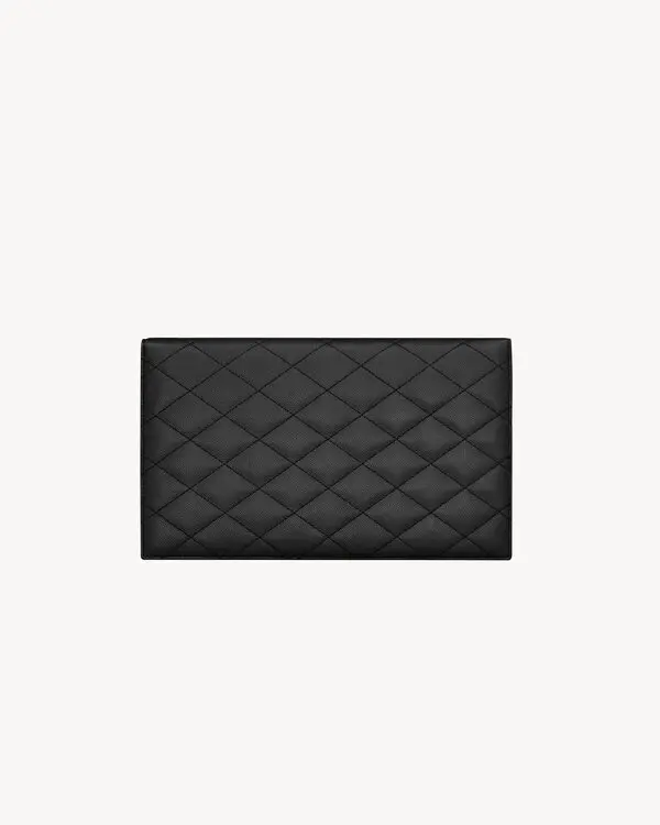 Saint Laurent Pouch In Grain De Poudre Leather