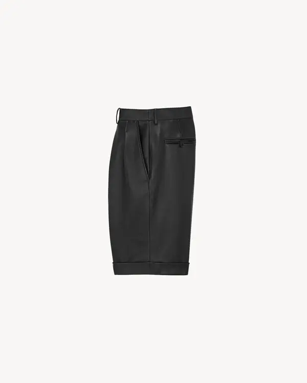 Saint Laurent Lambskin Bermuda Shorts