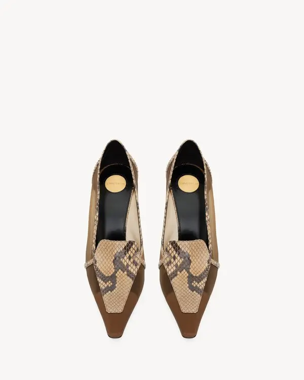Saint Laurent Cobra Pumps In Mesh And Python