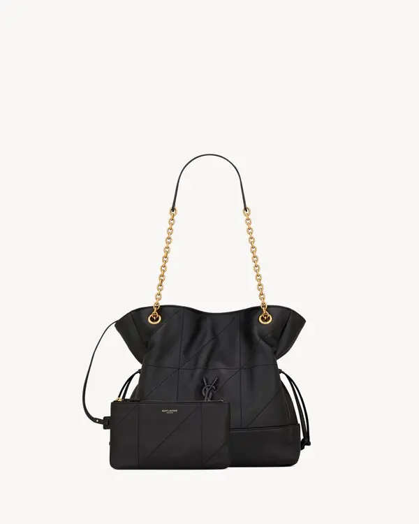 Saint Laurent Jamie Small Shopping Bag In Lambskin - Black