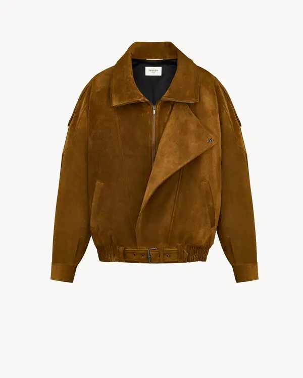Saint Laurent Vintage Split Leather Bomber Jacket