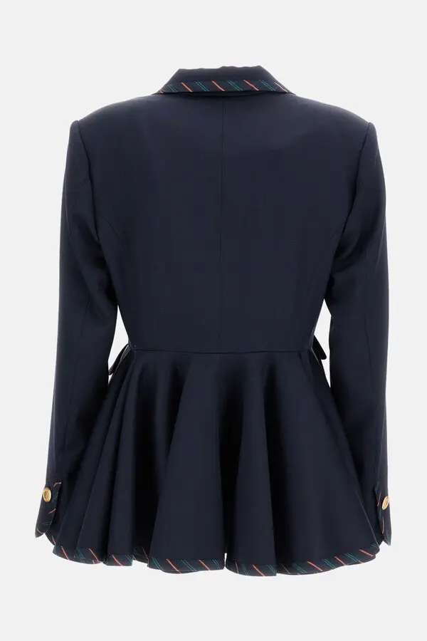 Anrealage Lancet Lapel Jacket Navy Wool