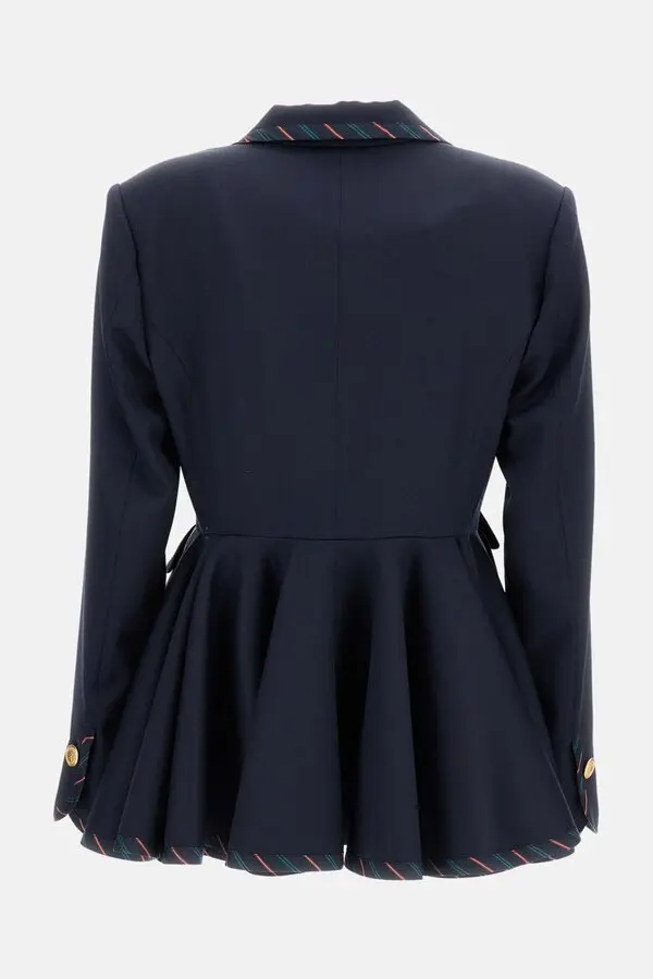 Anrealage Lancet Lapel Jacket Navy Wool