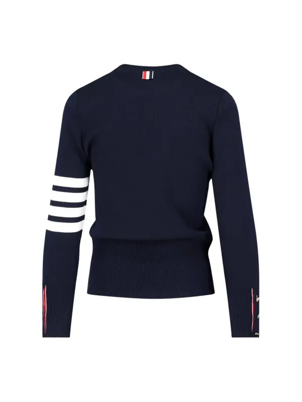 Thom Browne 4-bar" Crewneck Sweater - Blue