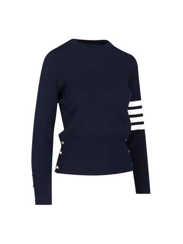 Thom Browne 4-bar" Crewneck Sweater - Blue