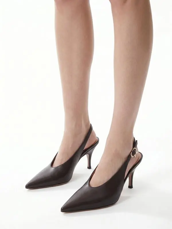 GIANVITO ROSSI Sofia 95 Slingback Pumps - Brown